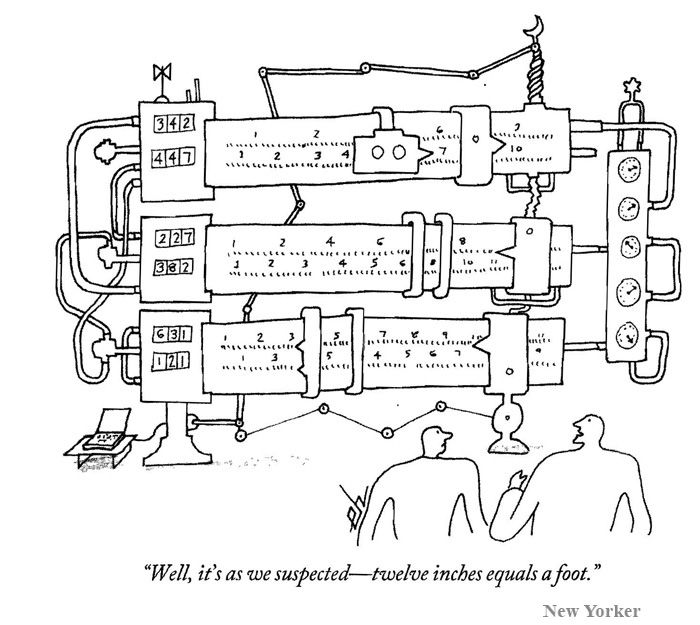 Slide Rule based Computer - Cartoon in the New Yorker magazine